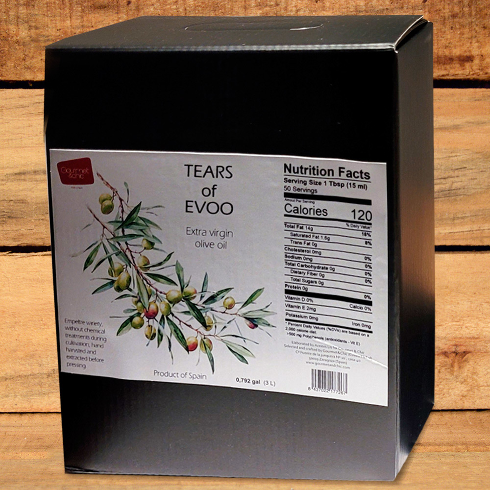 Artisan Extra Virgin Olive Oil 5L. Tears of EVOO. Bag in Box.